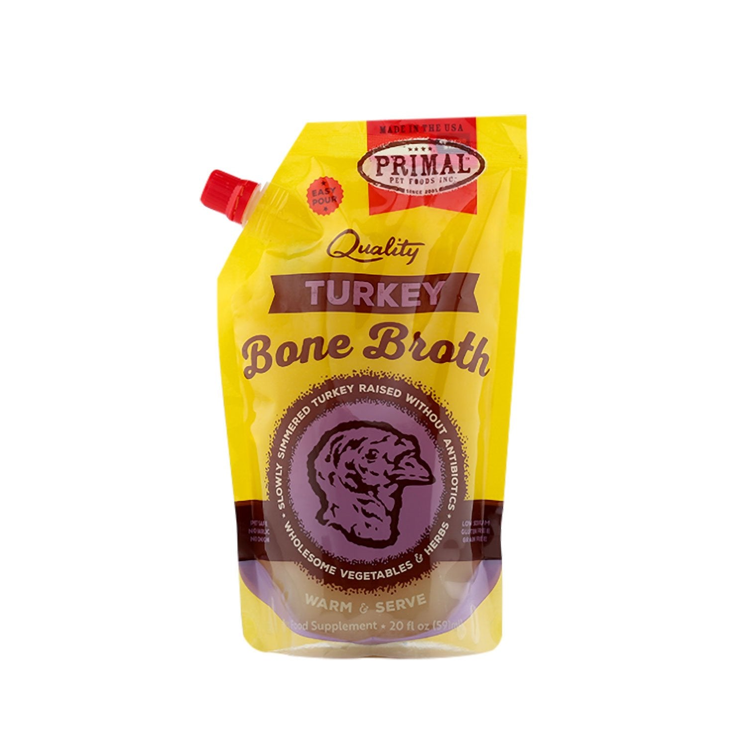Primal Raw Turkey Bone Broth 20oz Case – DirtyDogs