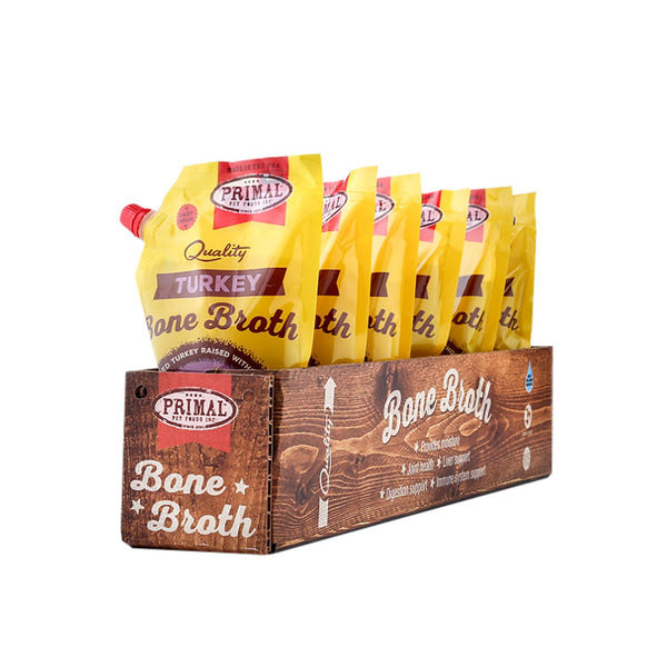 Primal Raw Turkey Bone Broth 20oz Case – DirtyDogs & Meow
